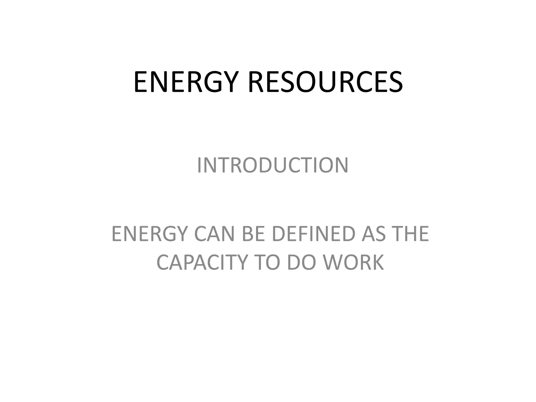 Energy resources | PPT