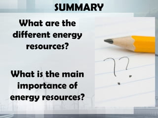 Energy resources | PPT
