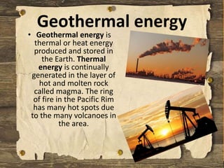 Energy resources | PPTX | Geology | Science