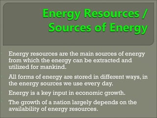 Energy resources | PPT