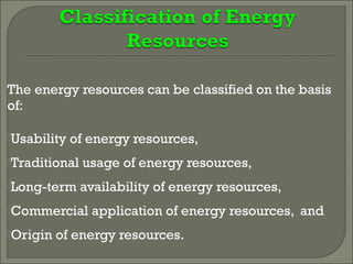Energy resources | PPT
