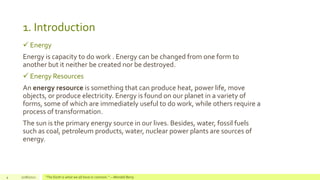 Energy Resources Full Concept | PPTX