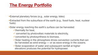 Energy resources and consumption | PPTX
