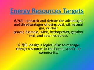 Energy resources overview | PPTX