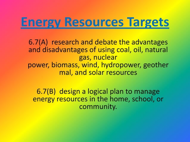 Energy resources overview | PPTX | Power and Energy Industry | Industries