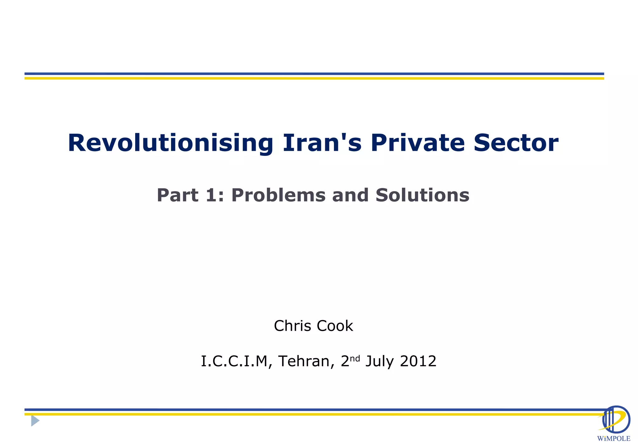 Iran Energy Revolution part 1 | PPT