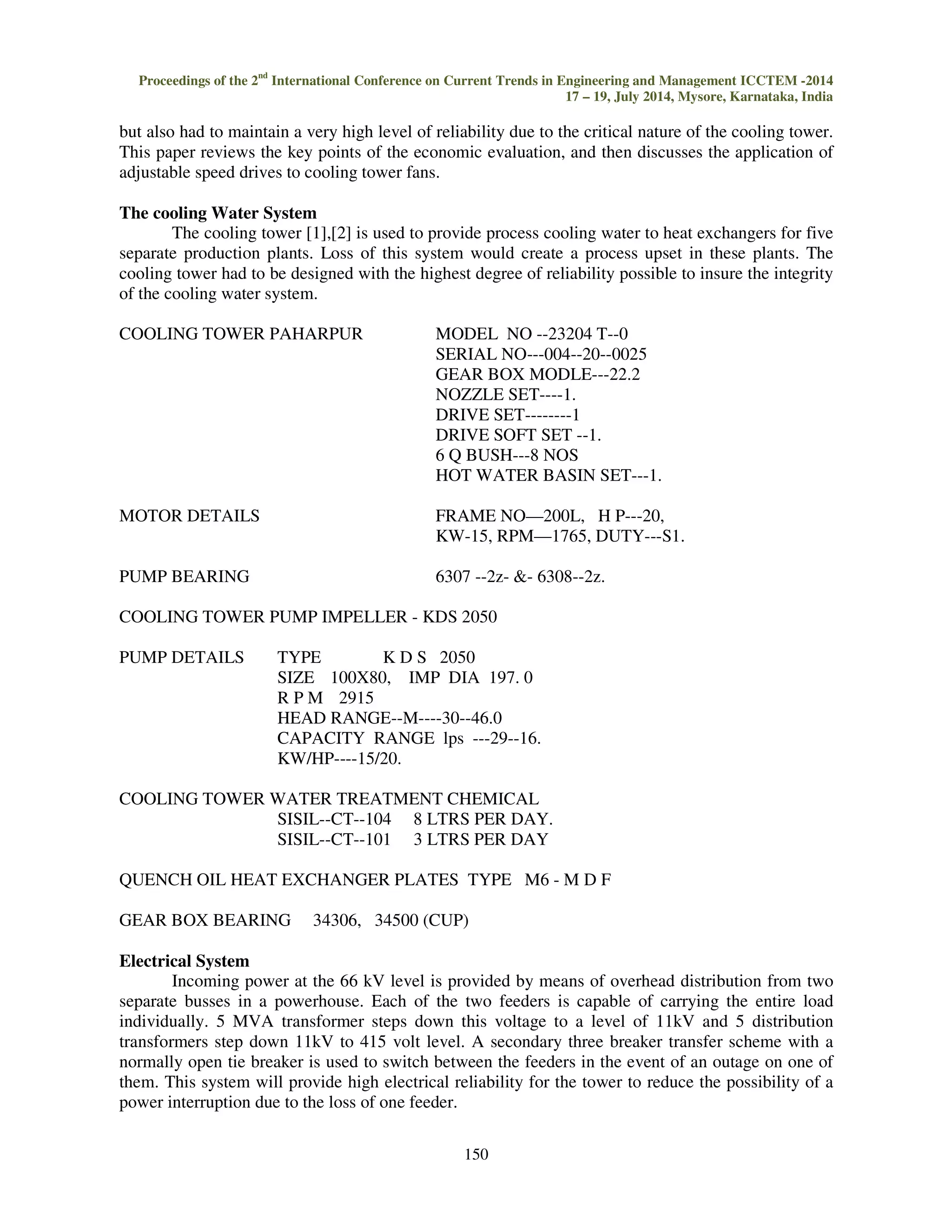 Energy saving in cooling towers by using variable frequency drives | PDF