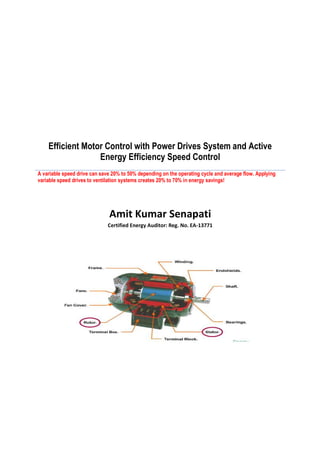 Energy saving in electrical motors and speed control | PDF