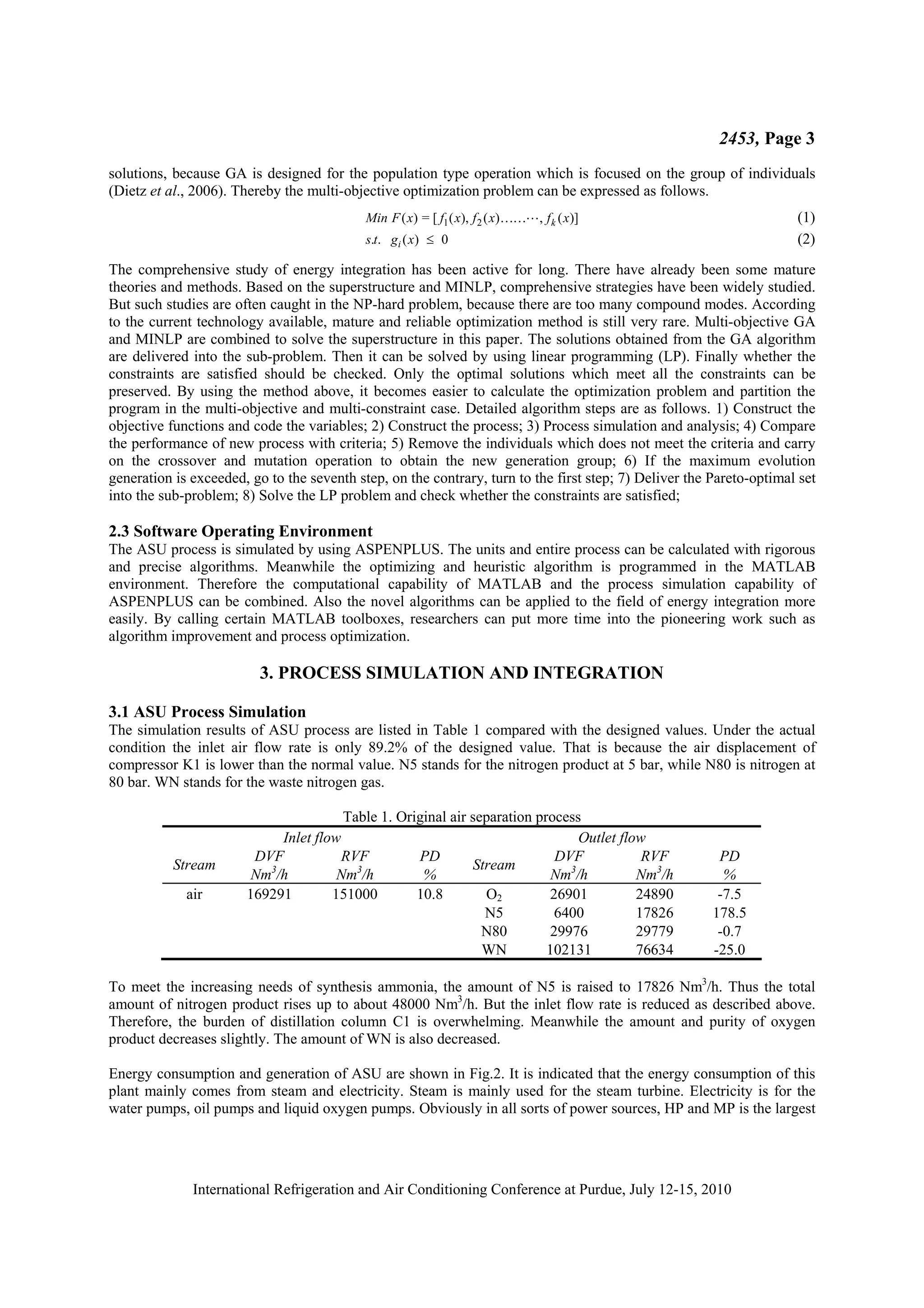 Energy saving opportunities in an air separation process | PDF