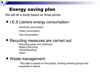 Energy saving plans(4ºeso) | PPT