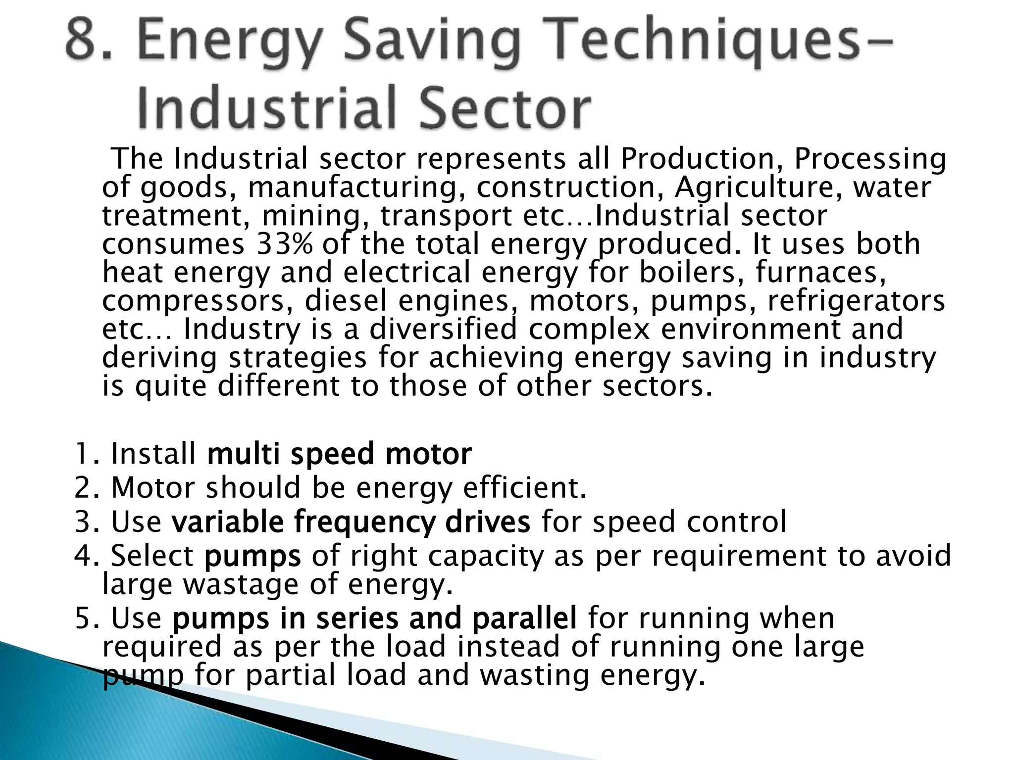 Energy saving techniques in current scenario | PPTX
