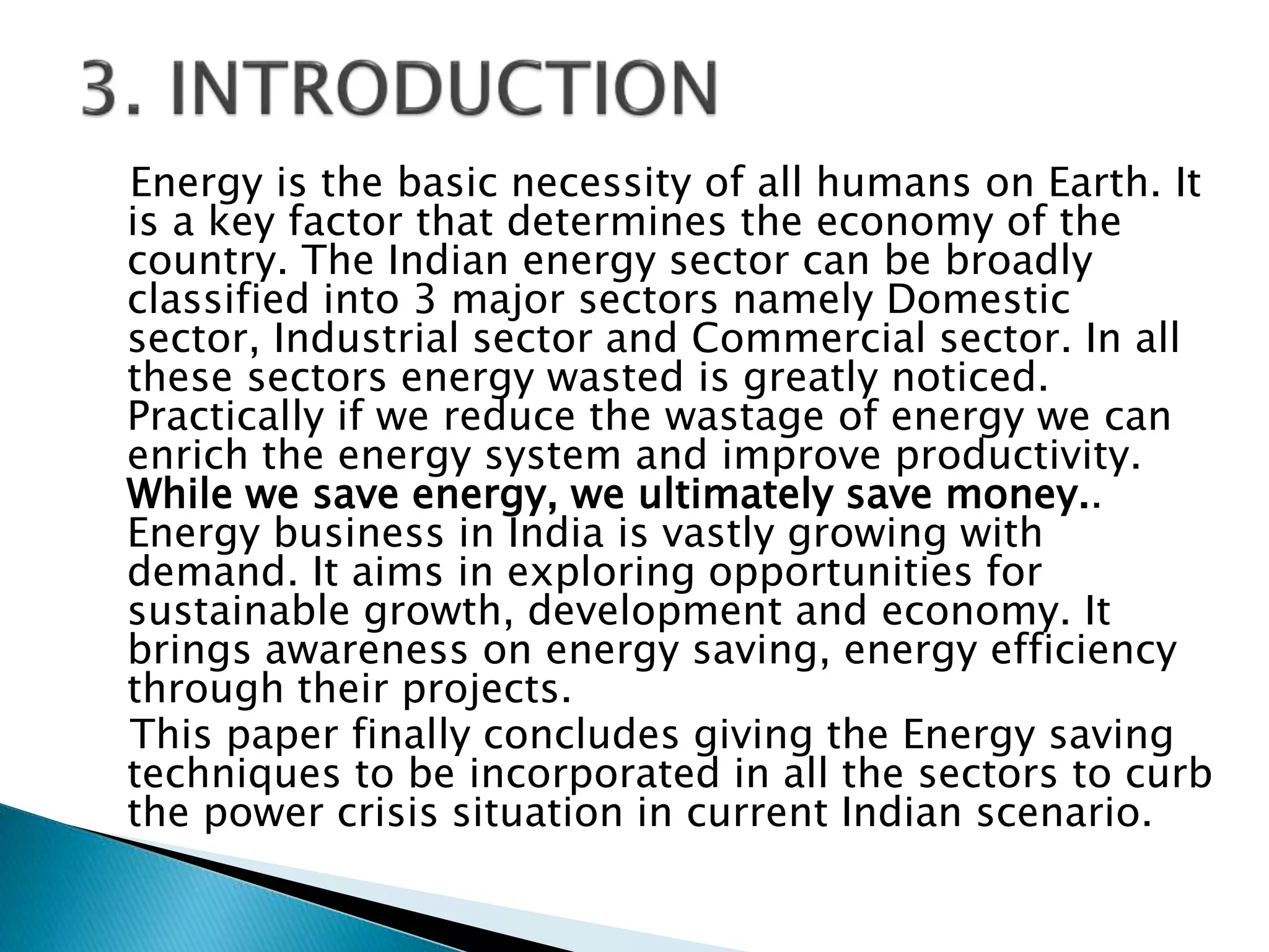 Energy saving techniques in current scenario | PPTX