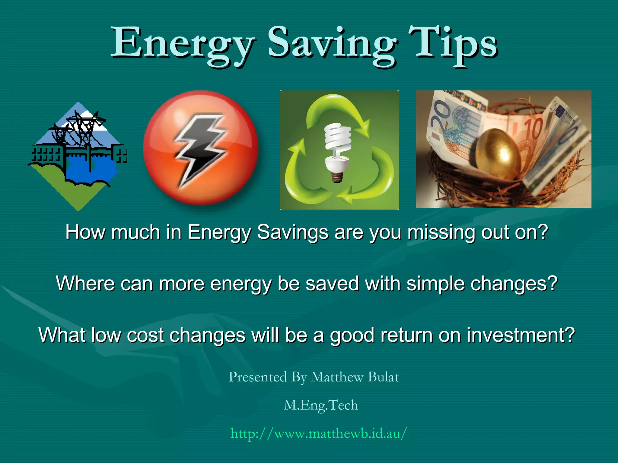 Energy Saving Tips | PPT