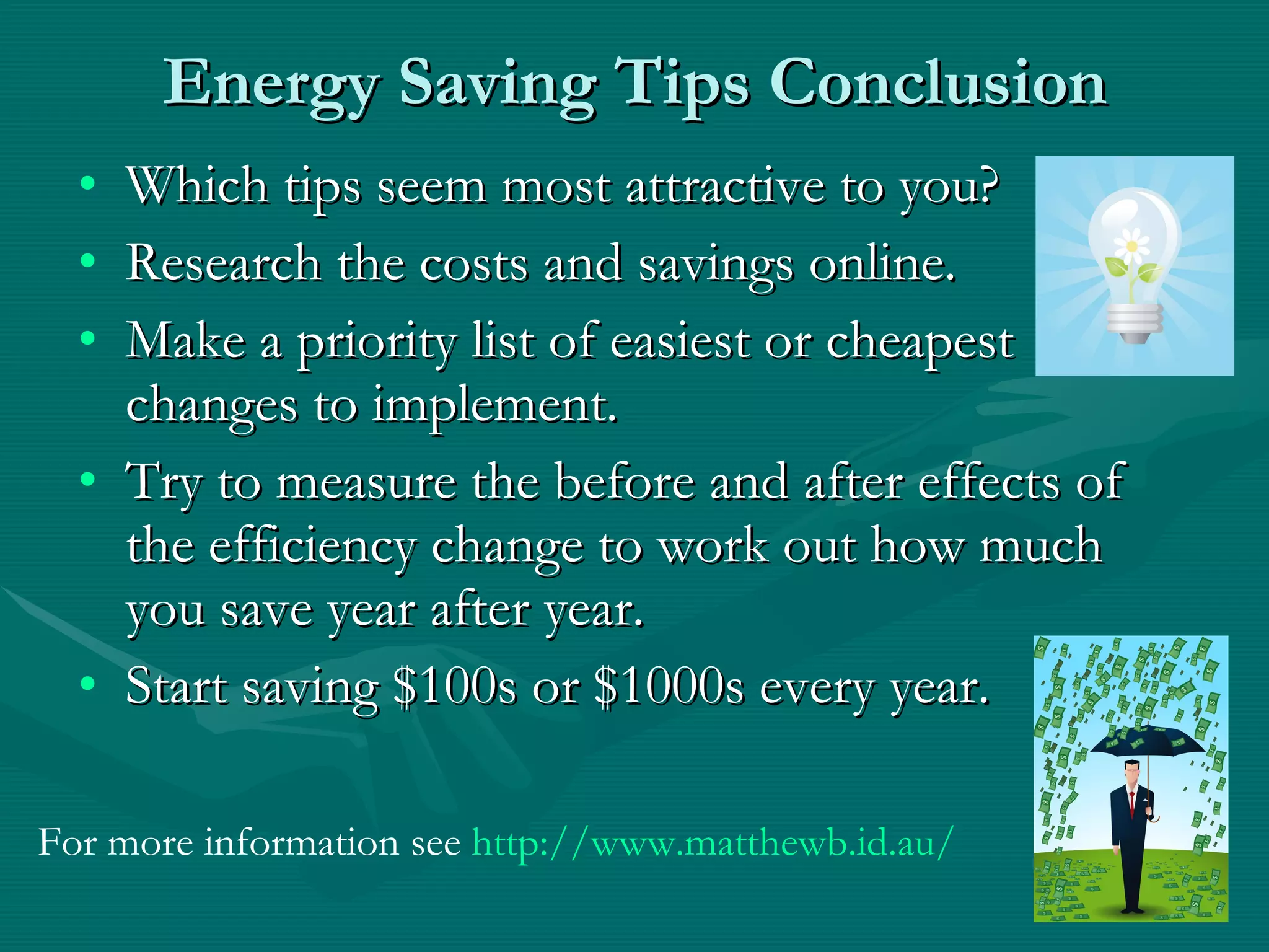 Energy Saving Tips | PPT