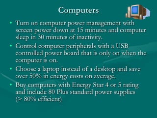 Energy Saving Tips | PPT