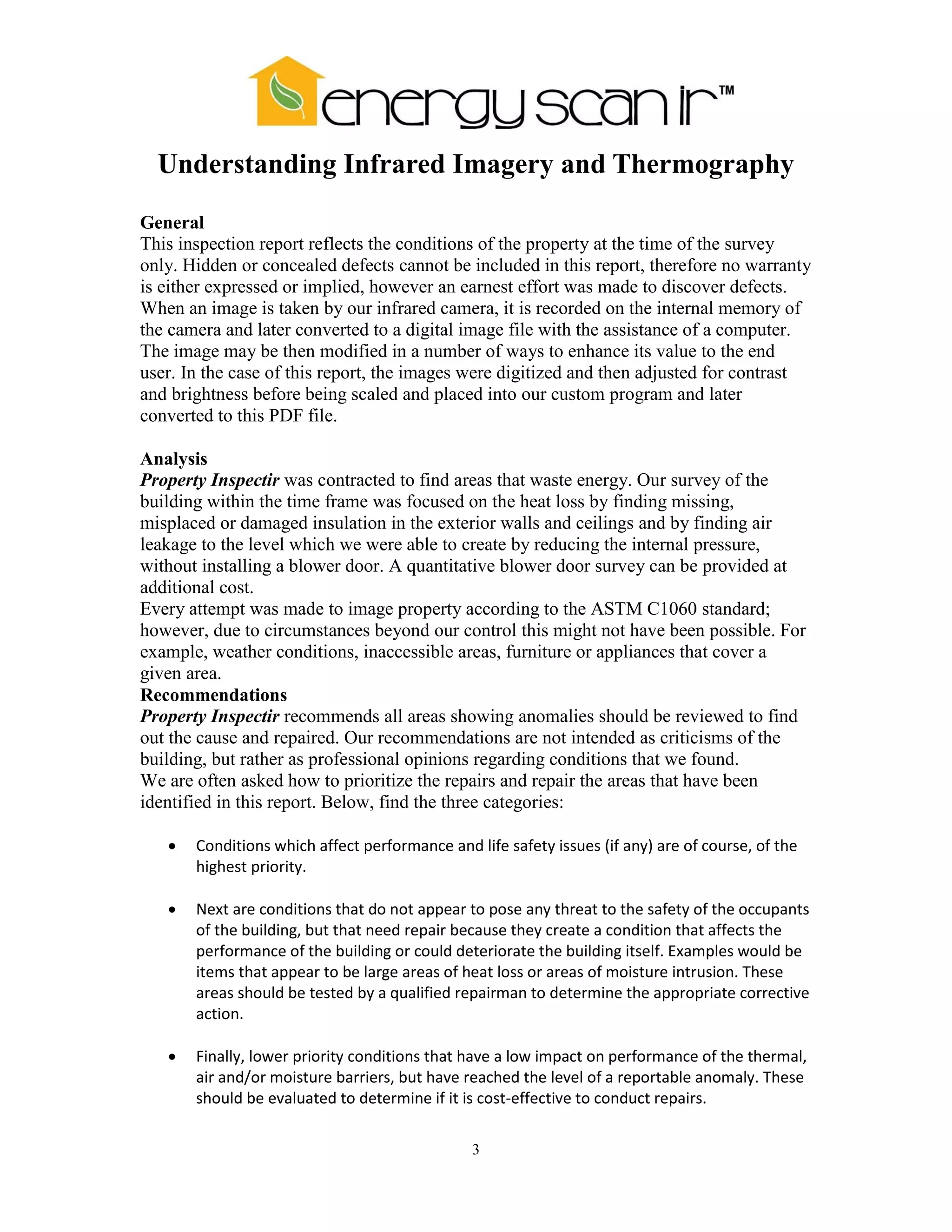 Energy scan ir sample report | PDF