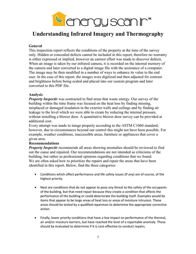 Energy scan ir sample report | PDF