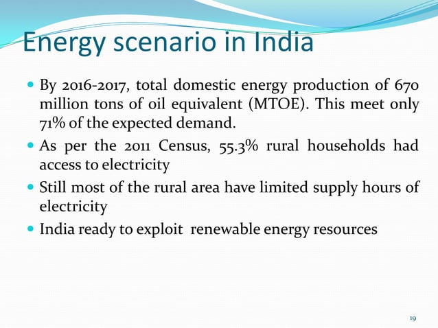 Energy scenario in India | PPTX | Power and Energy Industry | Industries