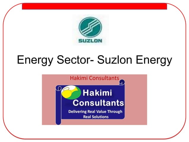 Energy sector suzlon | PPT