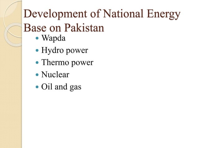 Energy sector of pakistan | PPTX | Power and Energy Industry | Industries