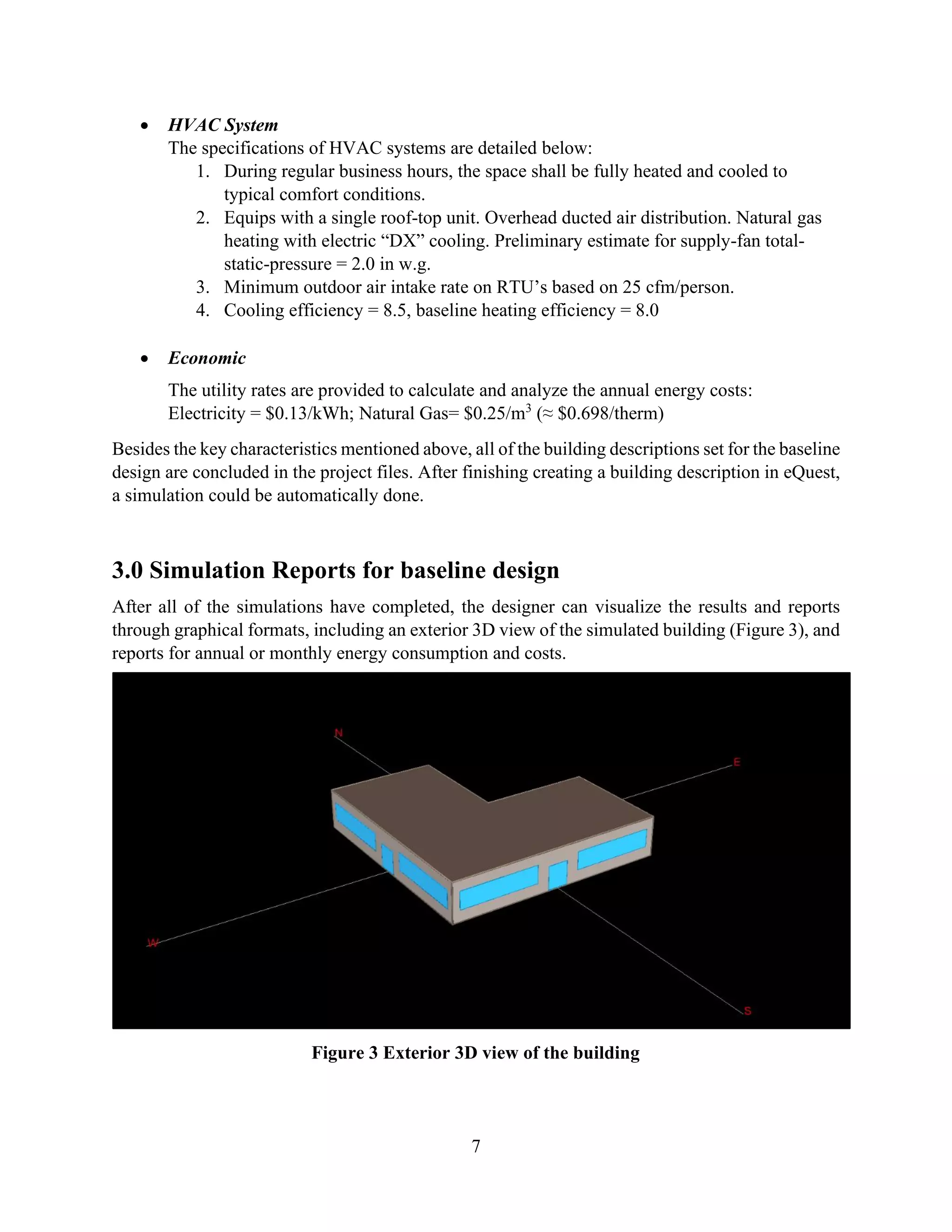Building Energy Simulation project by using eQuest | PDF