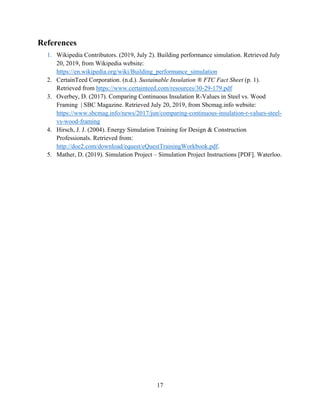 Building Energy Simulation project by using eQuest | PDF