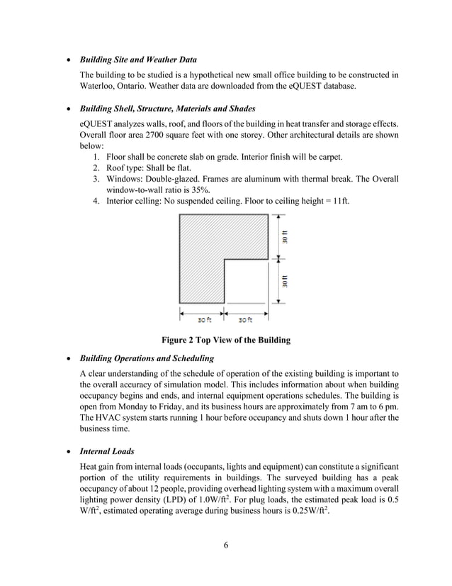 Building Energy Simulation project by using eQuest | PDF