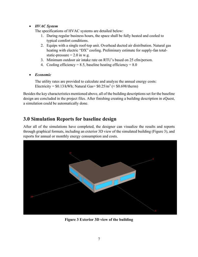 Building Energy Simulation project by using eQuest | PDF