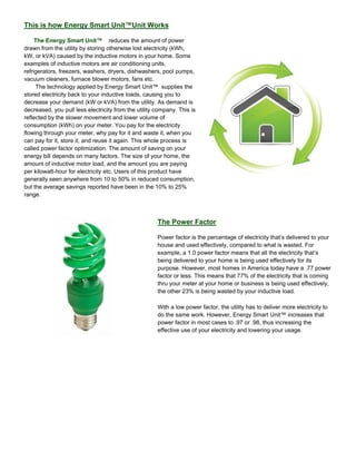 Energy Smart Unit | PDF