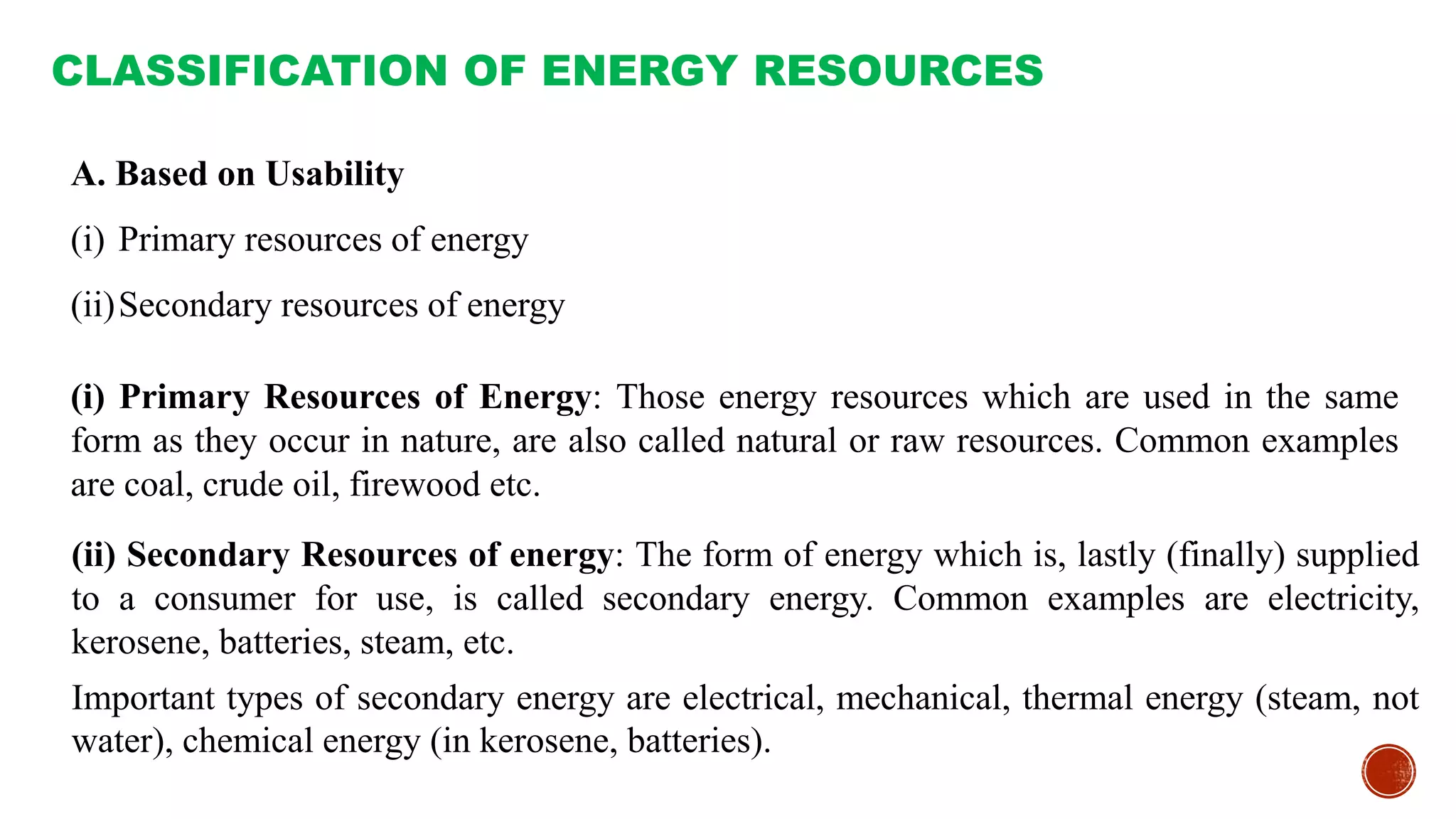 Energy sources and its classification | PPTX