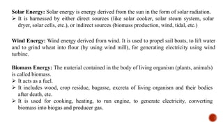 Energy sources and its classification | PPTX