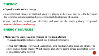 Energy sources and its classification | PPTX