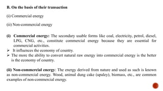 Energy sources and its classification | PPTX