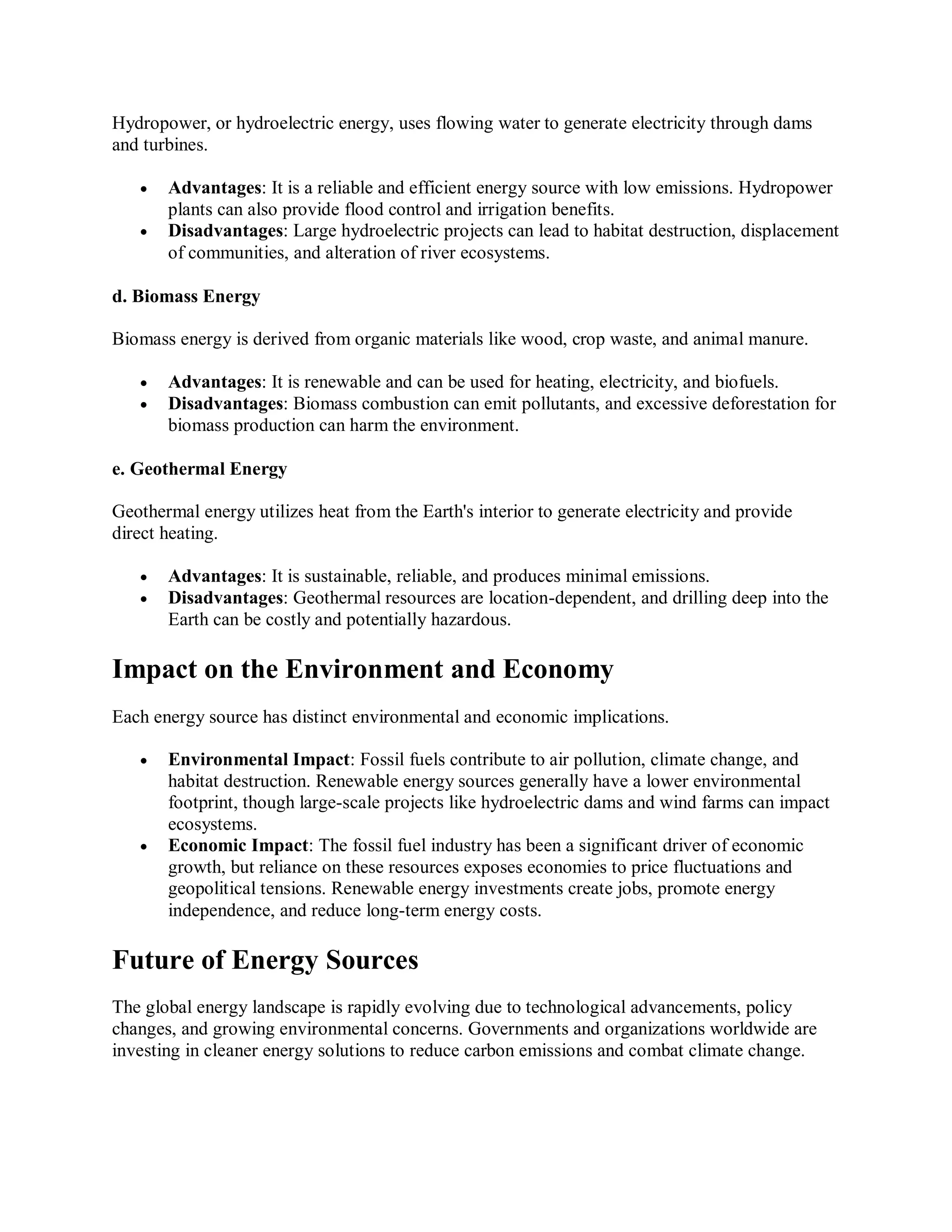 Energy Sources shift toward renewable energy. | PDF