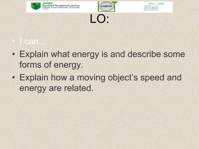 Energy, speed, and moving objects ppt.pptx | Physics | Science