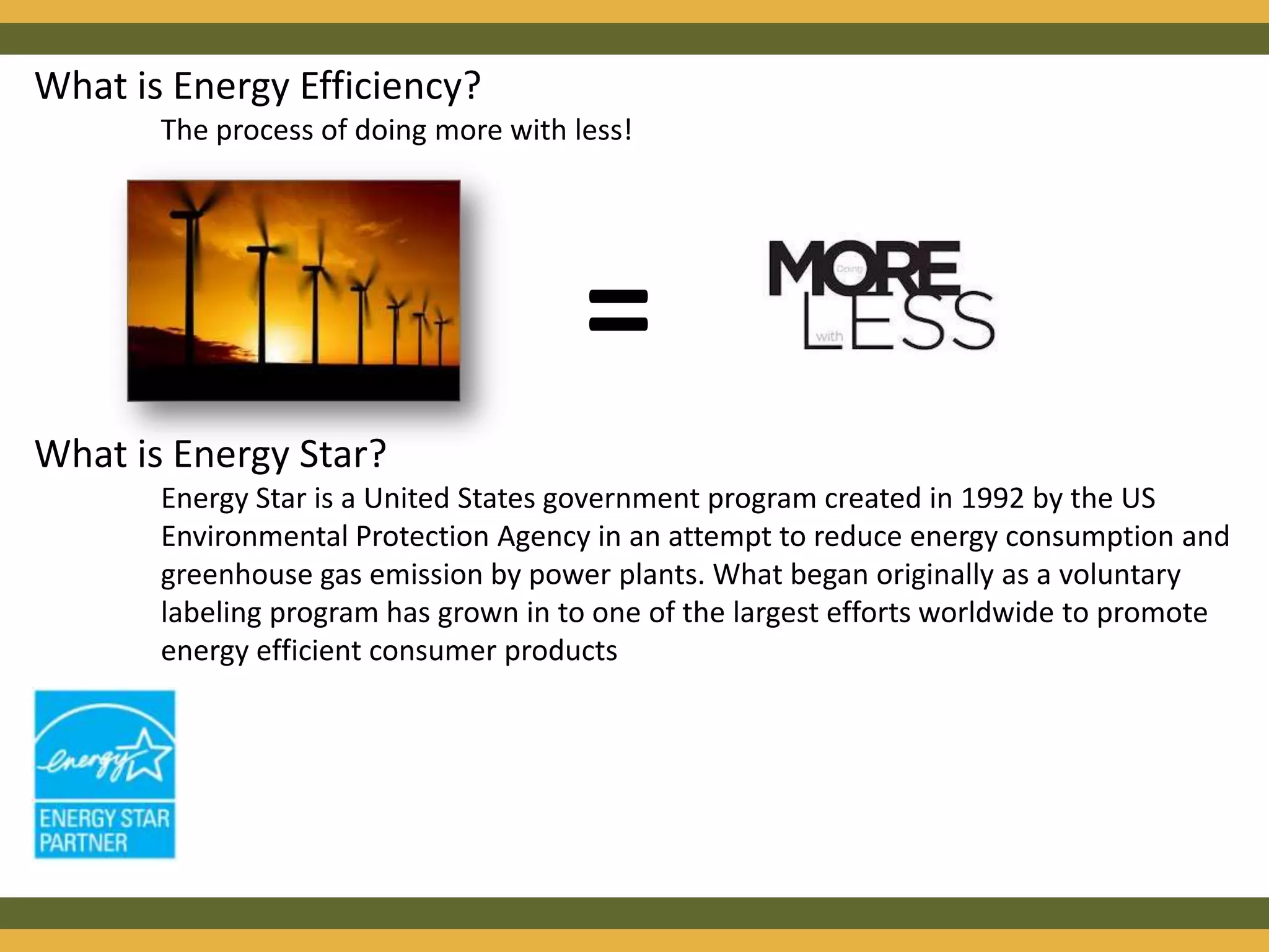 Energy star version 3.0 | PPTX | Home Improvement | Home & Garden