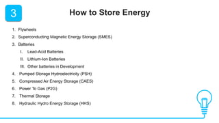 Energy storage Technologies & Innovation | PPTX