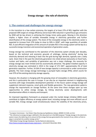 Energy storage - the role of electricity | PDF