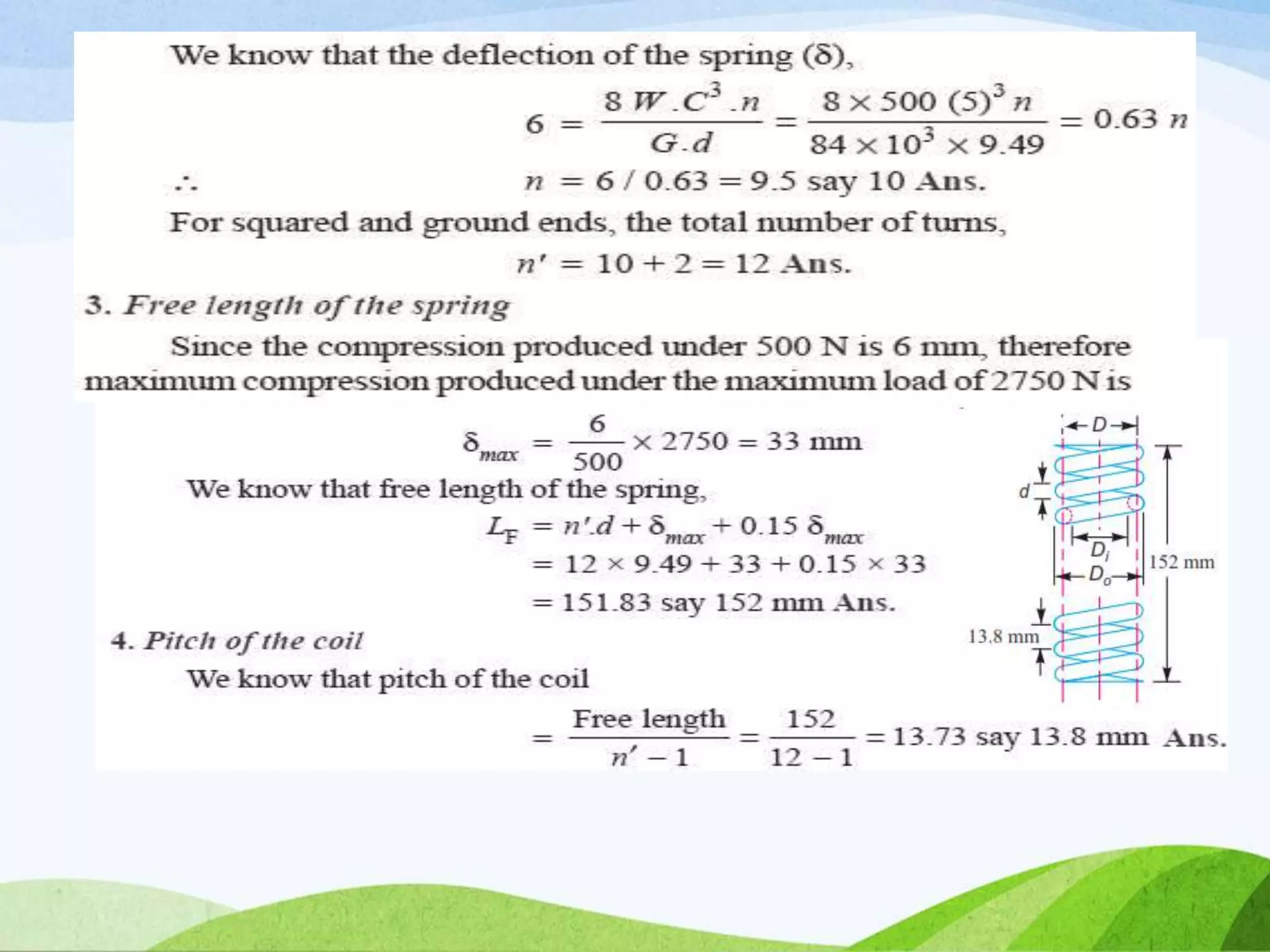 Energy storage capacity,fatigue loading of springs | PPT