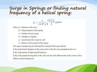 Energy storage capacity,fatigue loading of springs | PPT