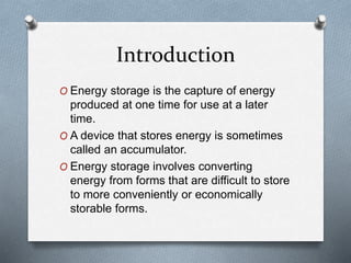 Energy storage devices | PPTX