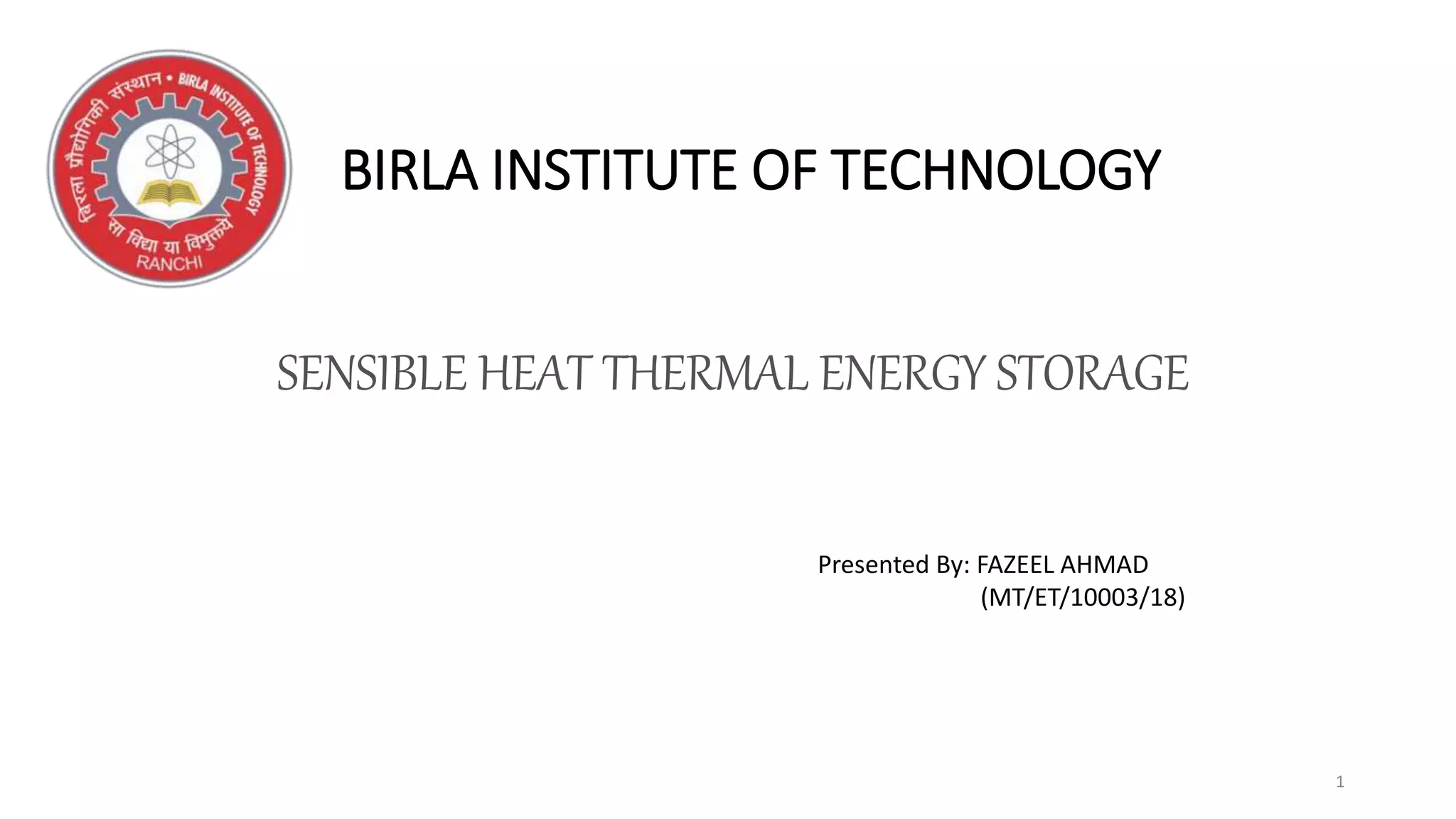 Energy storage ppt | PPTX