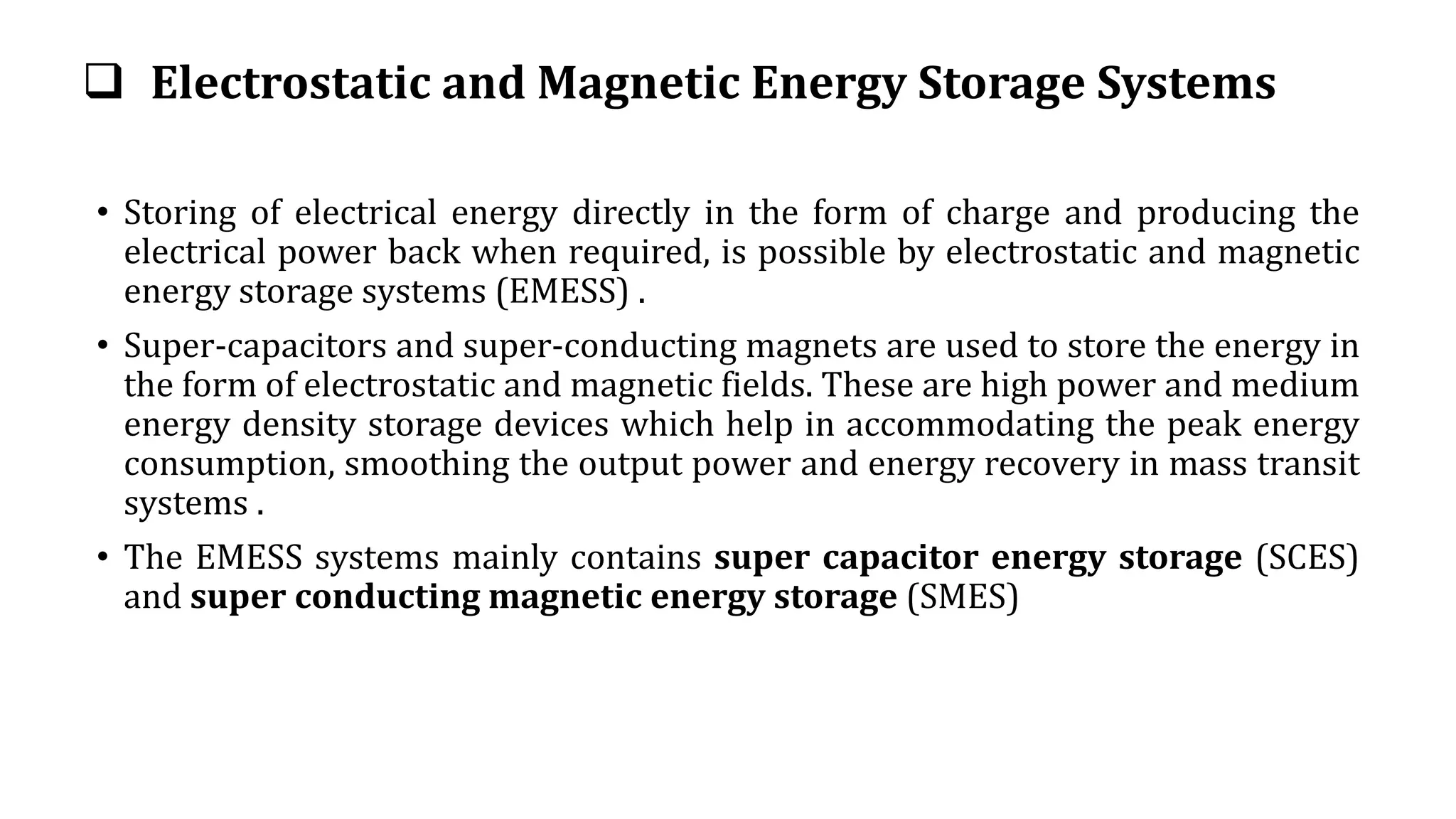 Energy storage system | PPTX