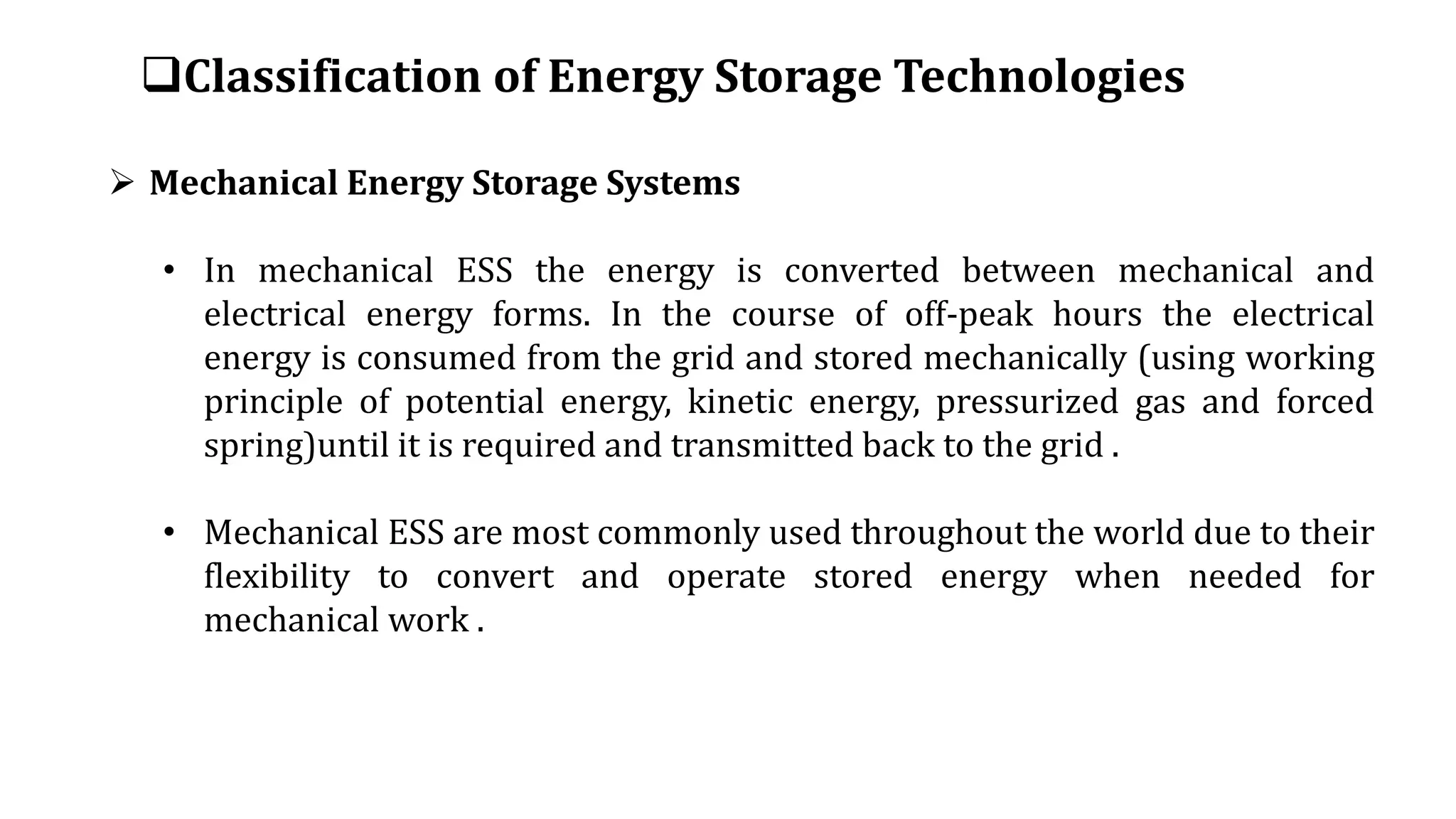 Energy storage system | PPTX