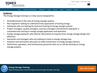 Energy Storage Training | PPTX
