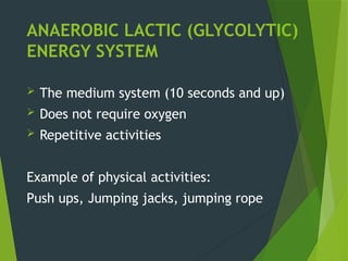 ENERGY SYSTEM - ppt.pptx grade 11 pe and health | PPTX
