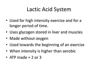 Energy systems | PPTX | Fitness and Exercise | Healthy Living