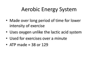 Energy systems | PPTX | Fitness and Exercise | Healthy Living