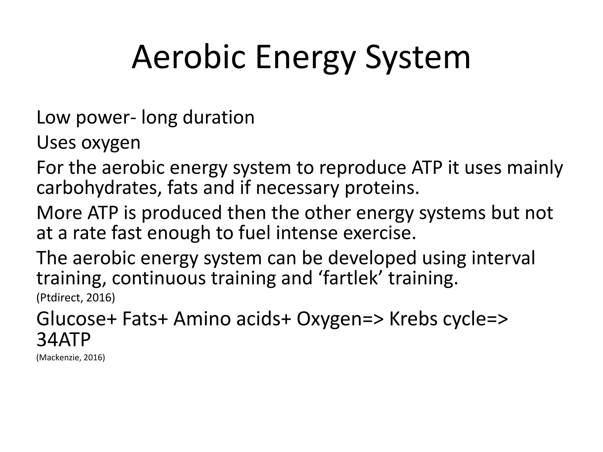 Energy systems | PPTX | Fitness and Exercise | Healthy Living