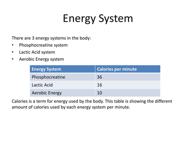 Energy systems | PPTX | Fitness and Exercise | Healthy Living